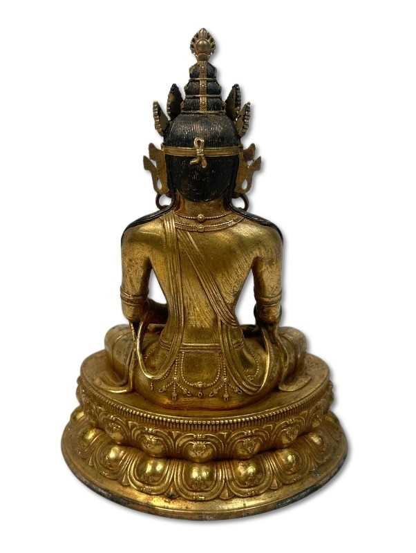 Lot 196 - Chinese Bronze Figure of Bhaisajyaguru.