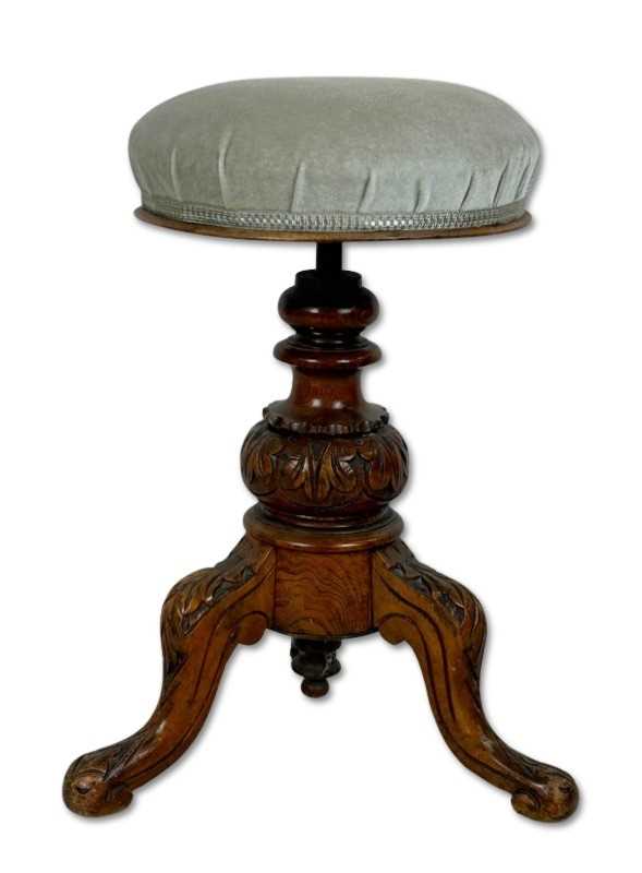 Lot 70 - Victorian Walnut Piano Stool.